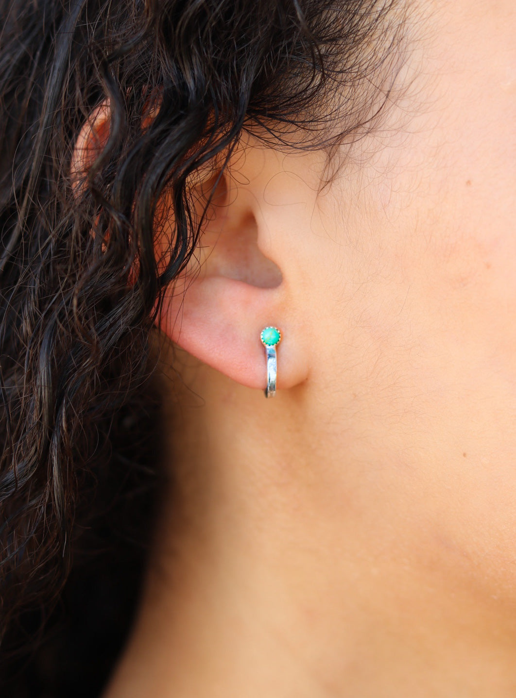 Turquoise 9mm Huggie – Paloma Stipp